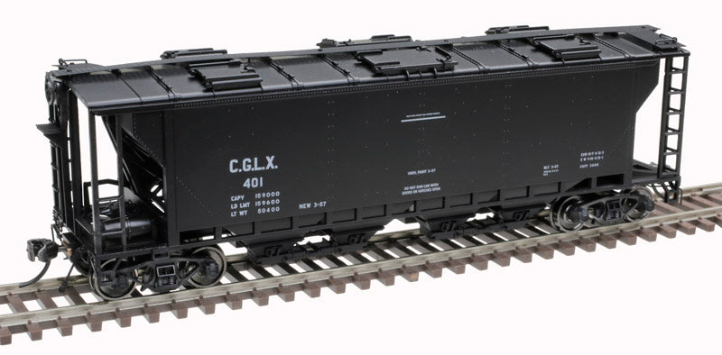 HO Rolling Atlas Slab Side Covered Hopper CGLX Rd #401 – ABC Hobby