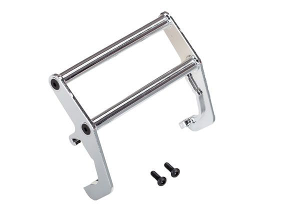 Traxxas Push bar, bumper, chrome (assembled) (fits #8137 bumper) TRA81 ...